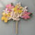 Cake topper fleurs papillon - personnalisable - Jymm