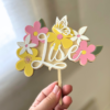 Cake topper fleurs papillon - personnalisable - Jymm